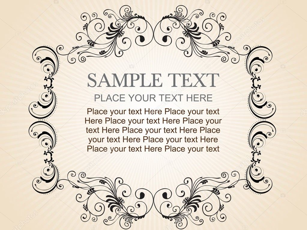 Retro floral frame illustration Stock Vector by ©alliesinteract 2629617