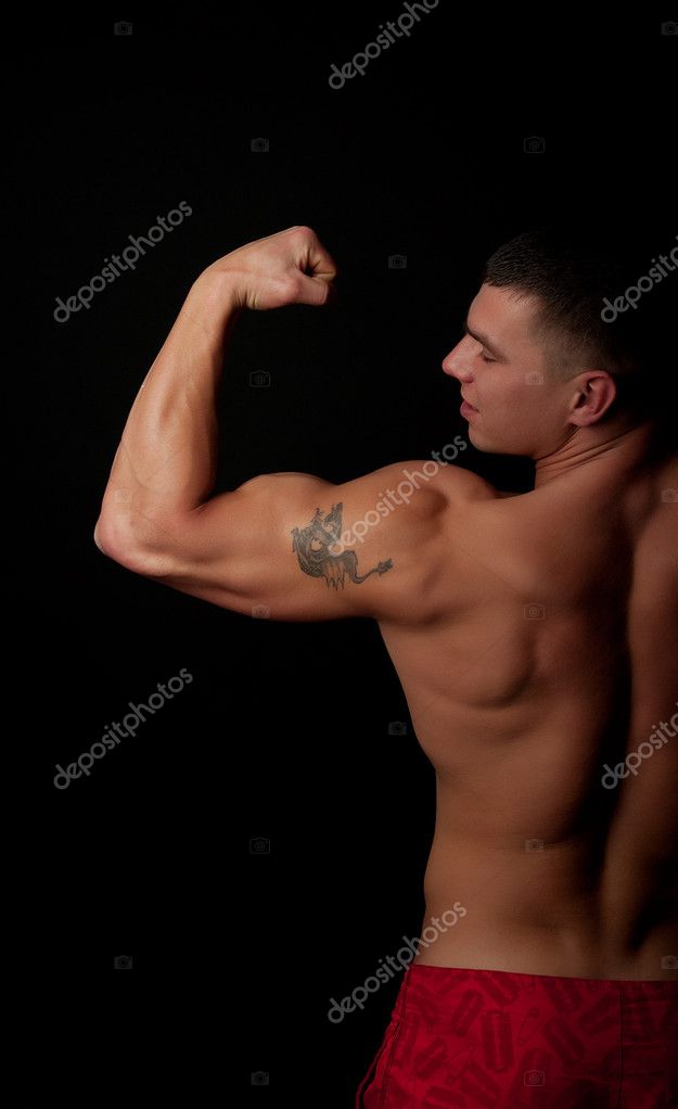 Man showing his strength — Stock Photo © fxquadro #1538395