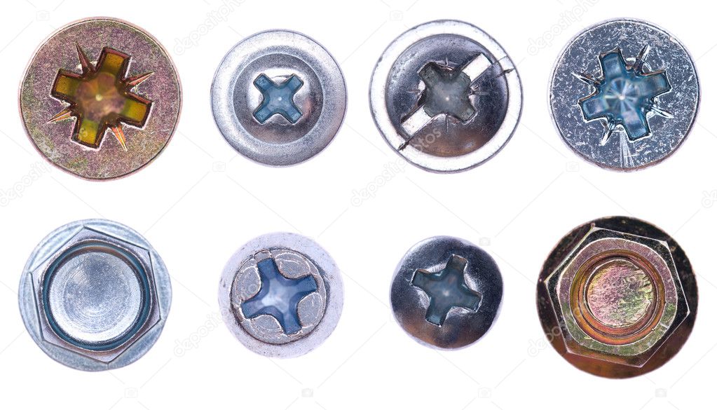 Screw head collection — Stock Photo © DenisNata #2353022
