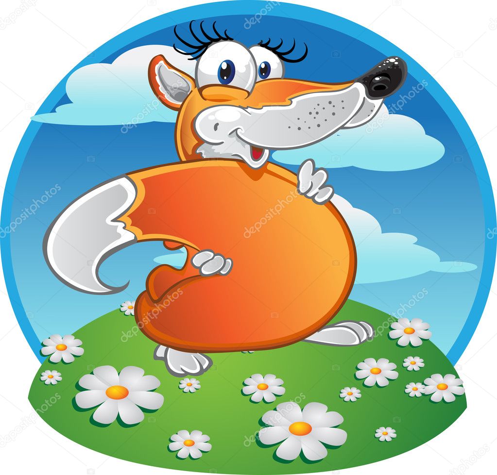 Cheerful fun Fox Stock Vector Image by ©yadviga #1433025