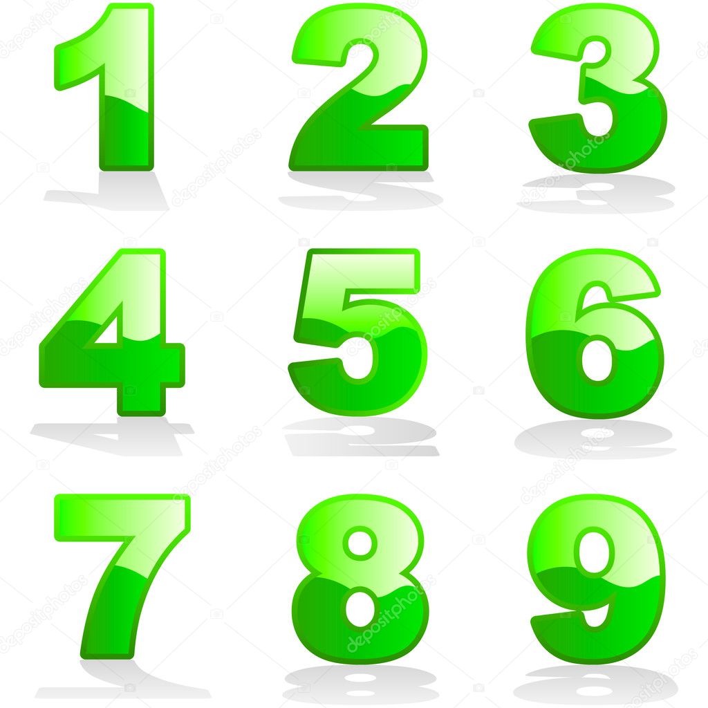 Number icons. Vector set. — Stock Vector © studiom1 #1436966