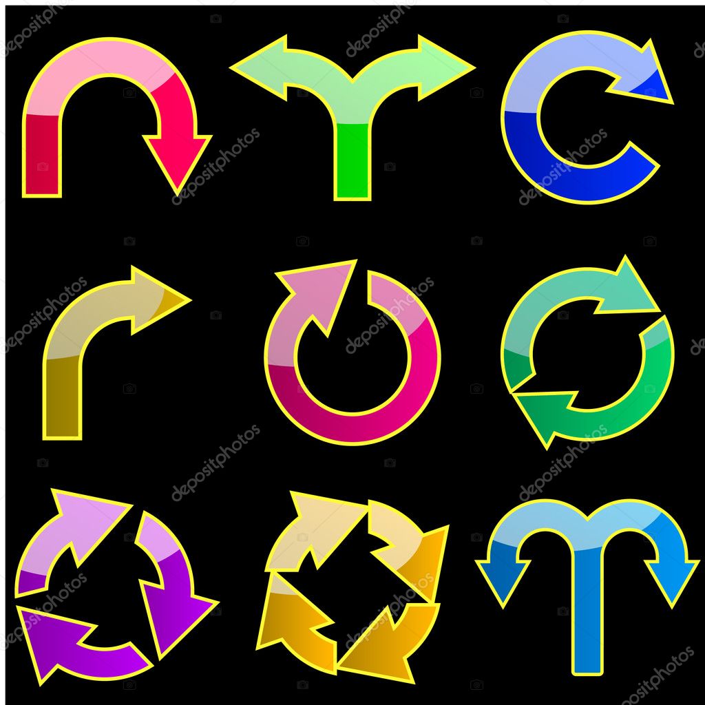 Arrows. Great collection. Stock Vector Image by ©studiom1 #1439463