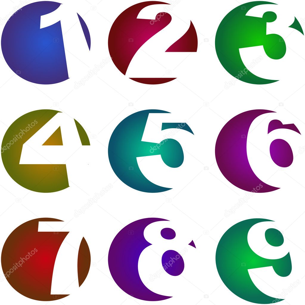 Number icons. — Stock Vector © studiom1 #1440125