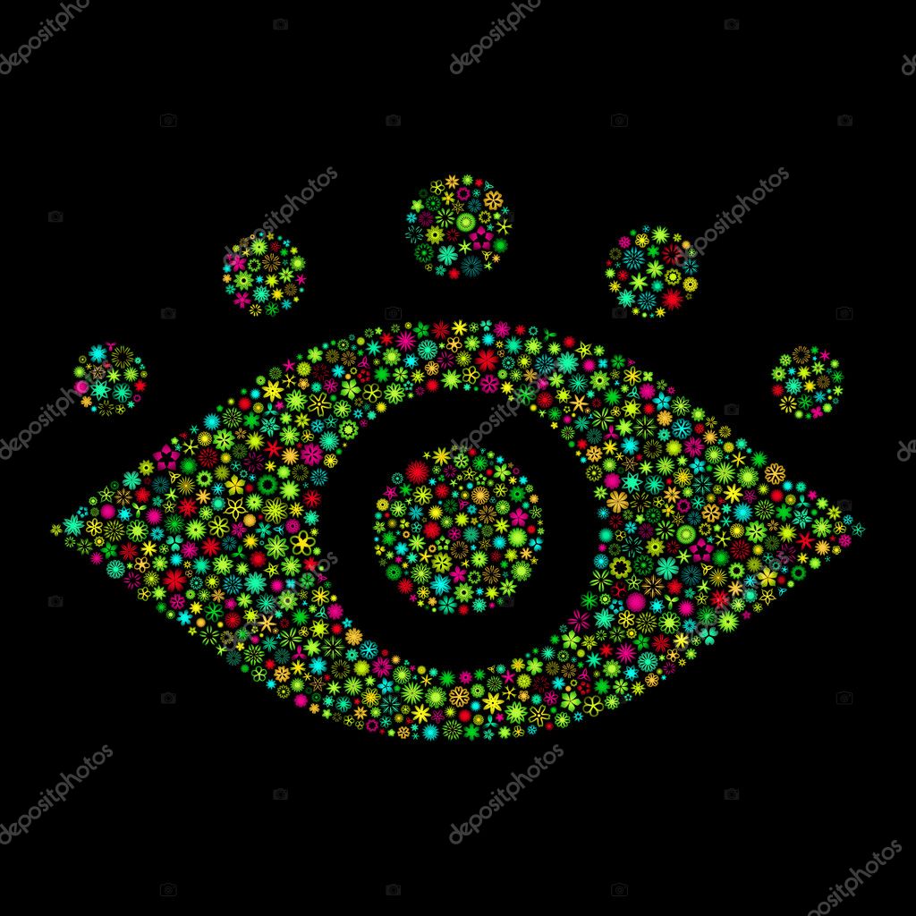 EYE. Seamless background with flowers. Stock Vector by ©studiom1 2559081