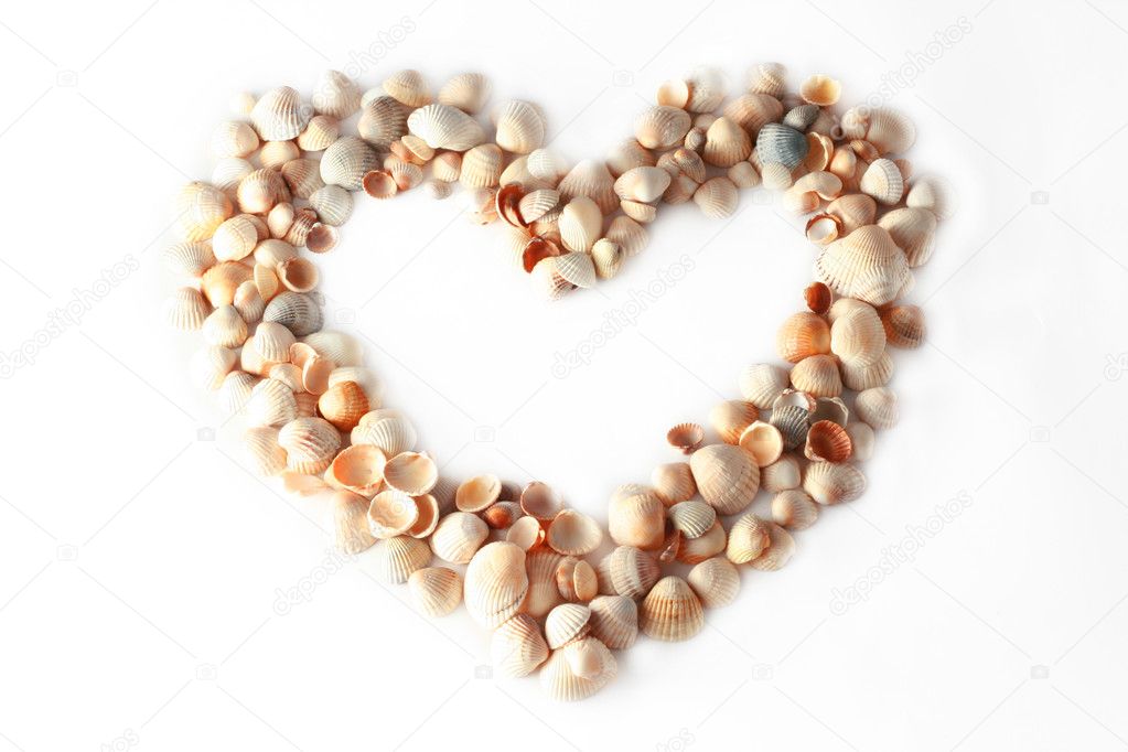Frame heart of sea shells — Stock Photo © InnaSidorova #1442508