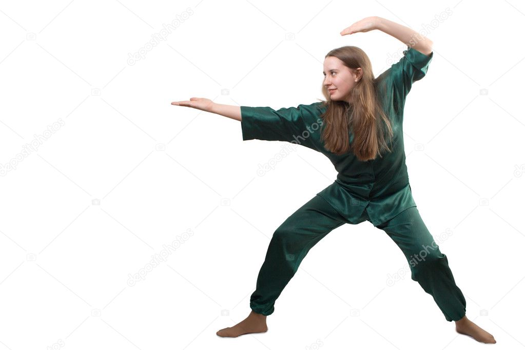 Young girl training martial arts — Stock Photo © VadimPP #2388867