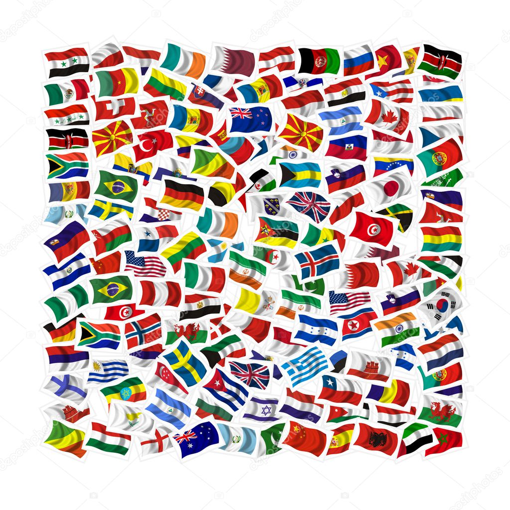 Collection of Flags on white background Stock Photo by ©pakmor 1481323