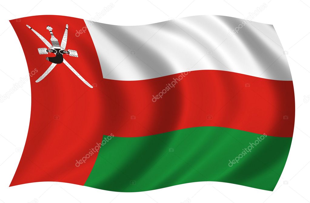 Bandera de Oman ⬇ Stock Photo, Image by © pakmor #1642362
