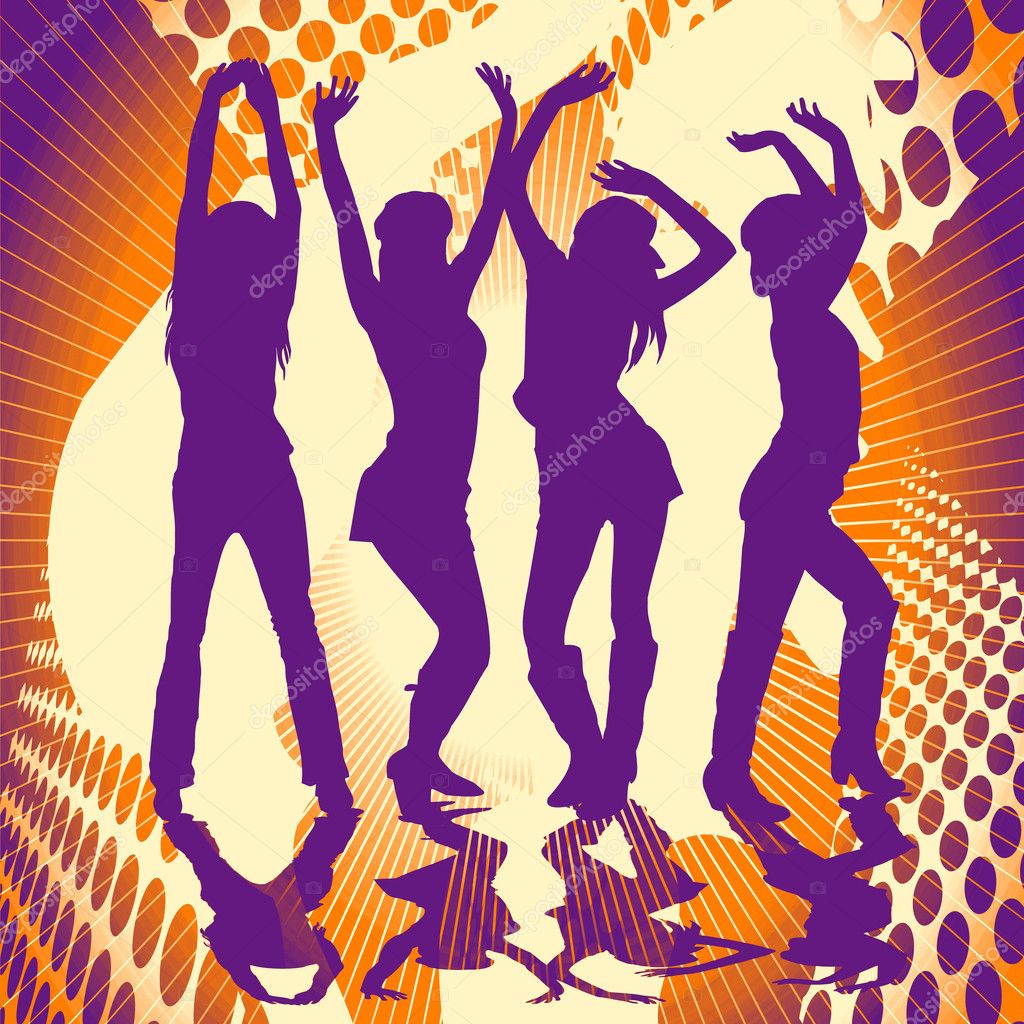 Young girls having fun and dancing at a — Stock Photo © pakmor #1645346