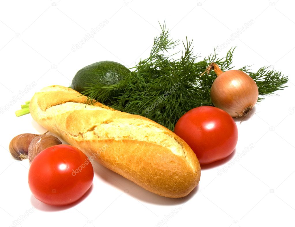 Vegetable and bread — Stock Photo © natika #1547253