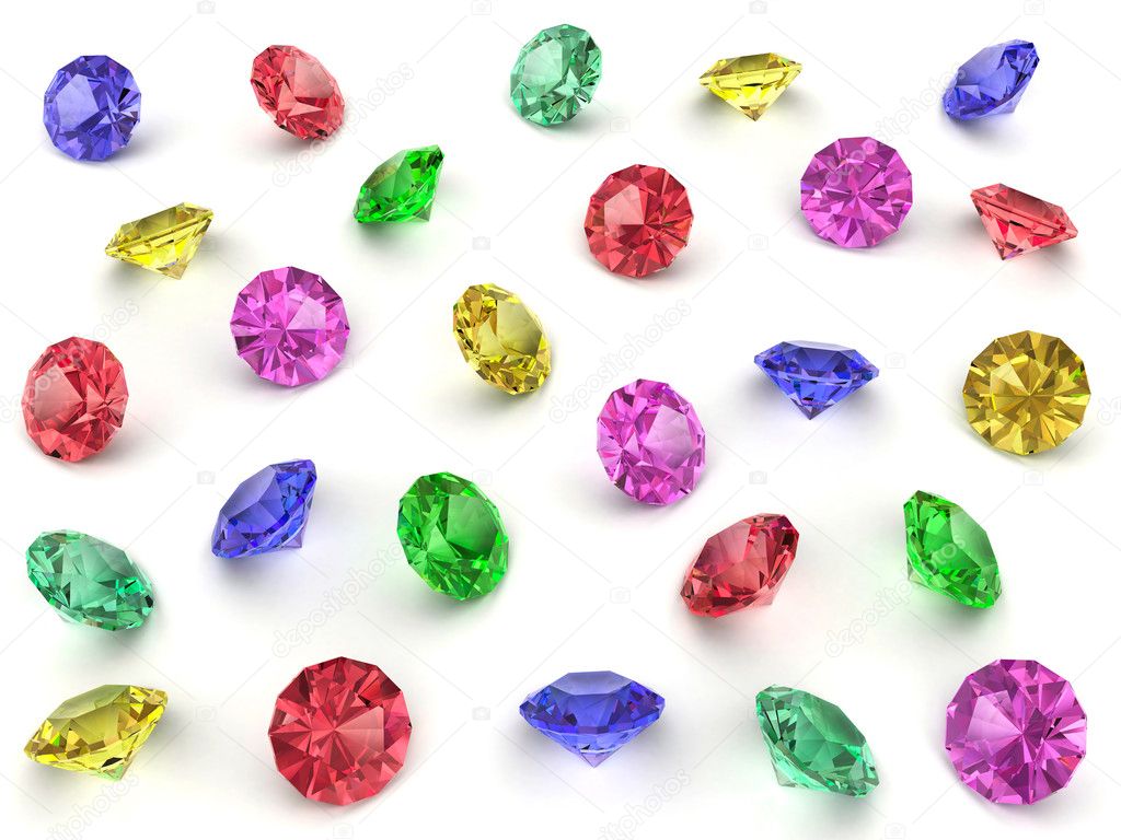 Several multi-coloured gemstones — Stock Photo © madbit #2066489