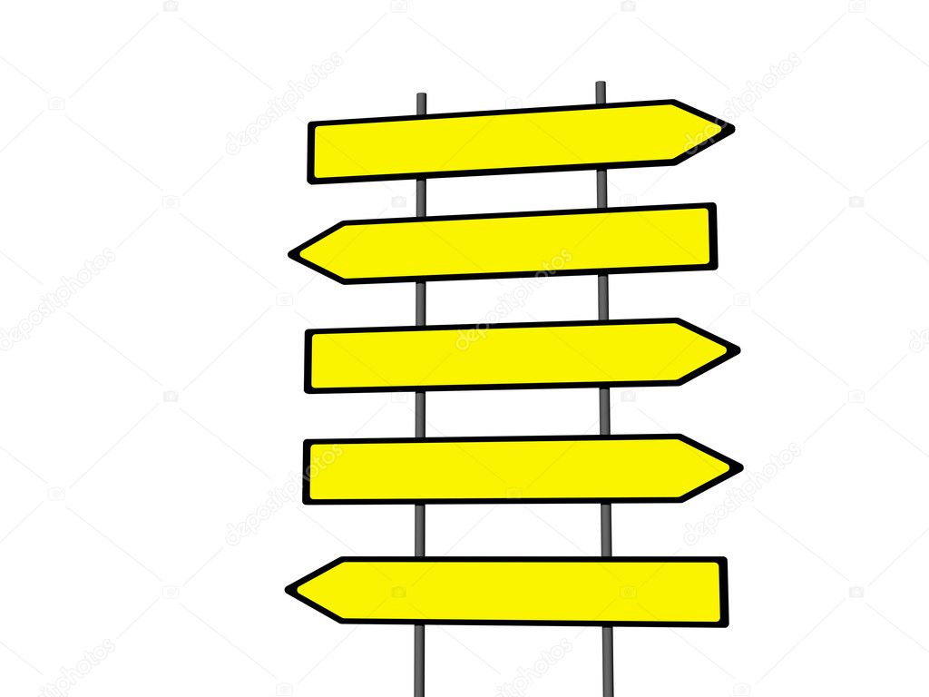 Five blank signs Stock Photo by ©madbit 2170427