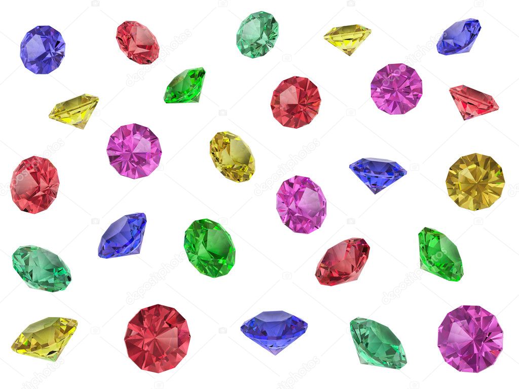 Several multi-coloured gemstones — Stock Photo © madbit #2465577