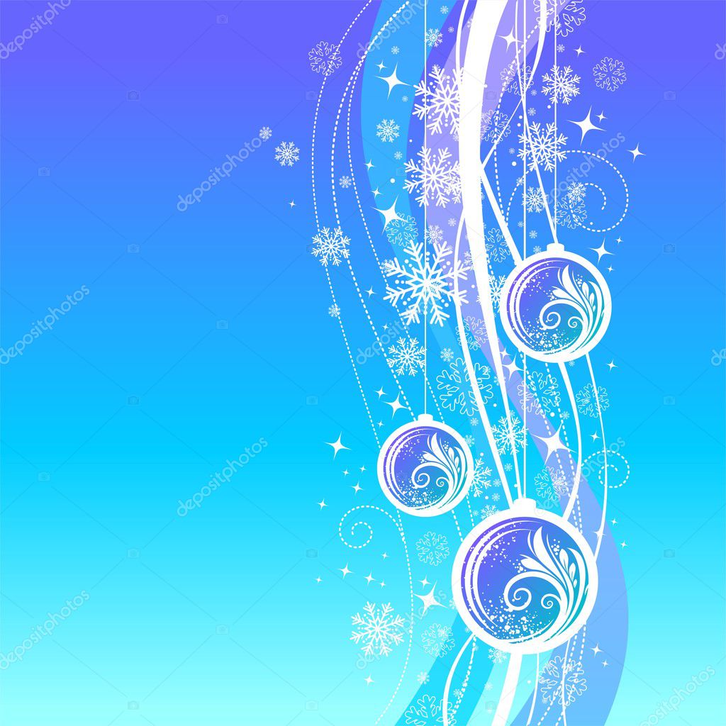 Blue Christmas background Stock Vector by ©S-E-R-G-O 1840111