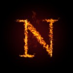 Fire alphabet letter N Stock Photo by ©cookelma 33713771