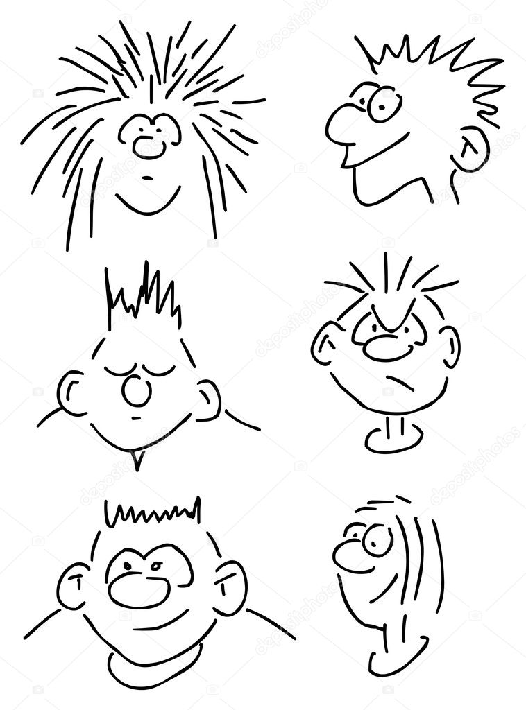 Comic faces — Stock Photo © drizzd #1540005