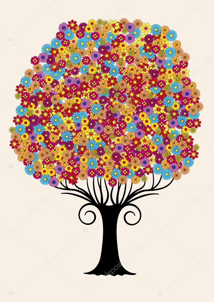 Retro Tree Stock Vector Image by ©limbi007 #1534921