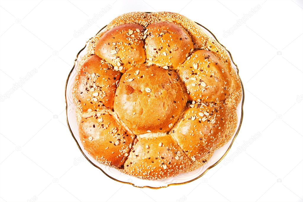 Macedonian bread with sesame seeds Stock Photo by ©anatema 1552167
