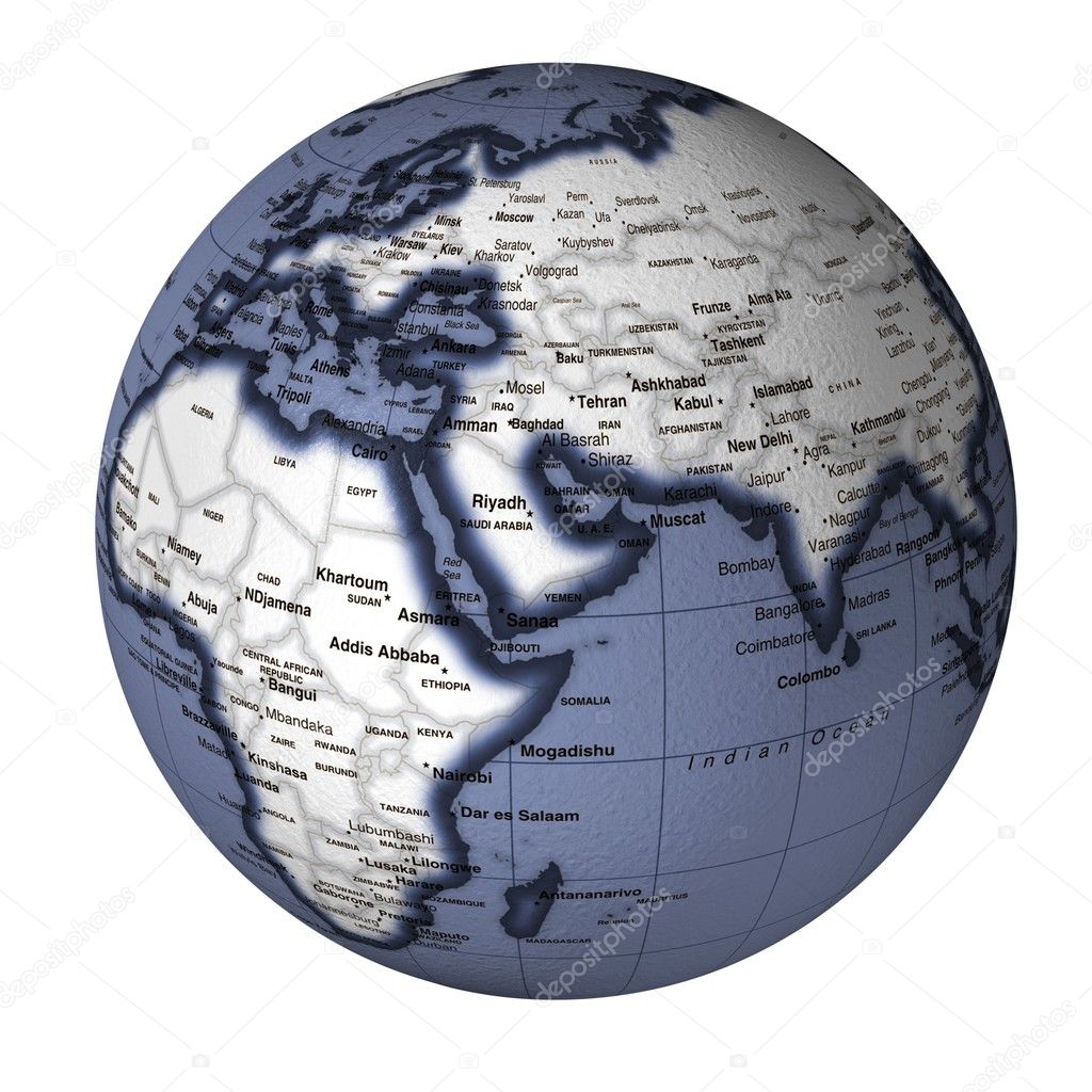 High detailed globe map — Stock Photo © Baoooo #1747499