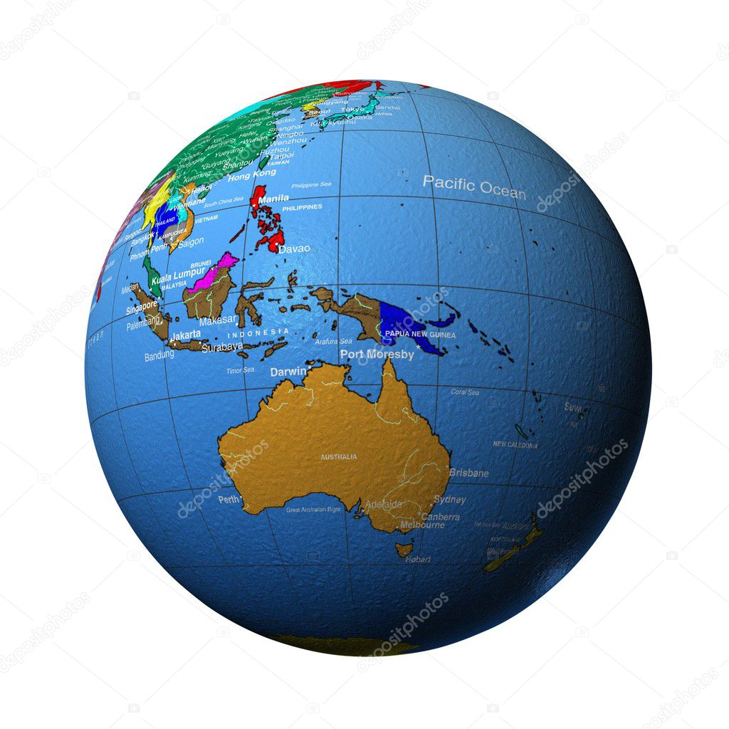 High detailed globe map — Stock Photo © Baoooo #1747578