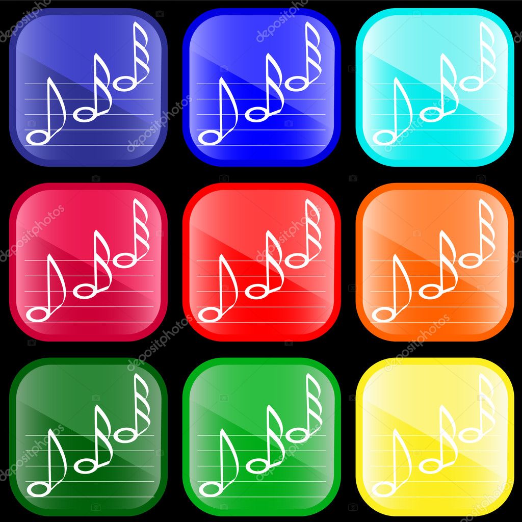 Icono de notas musicales Vector de stock por ©Iglira 1612243