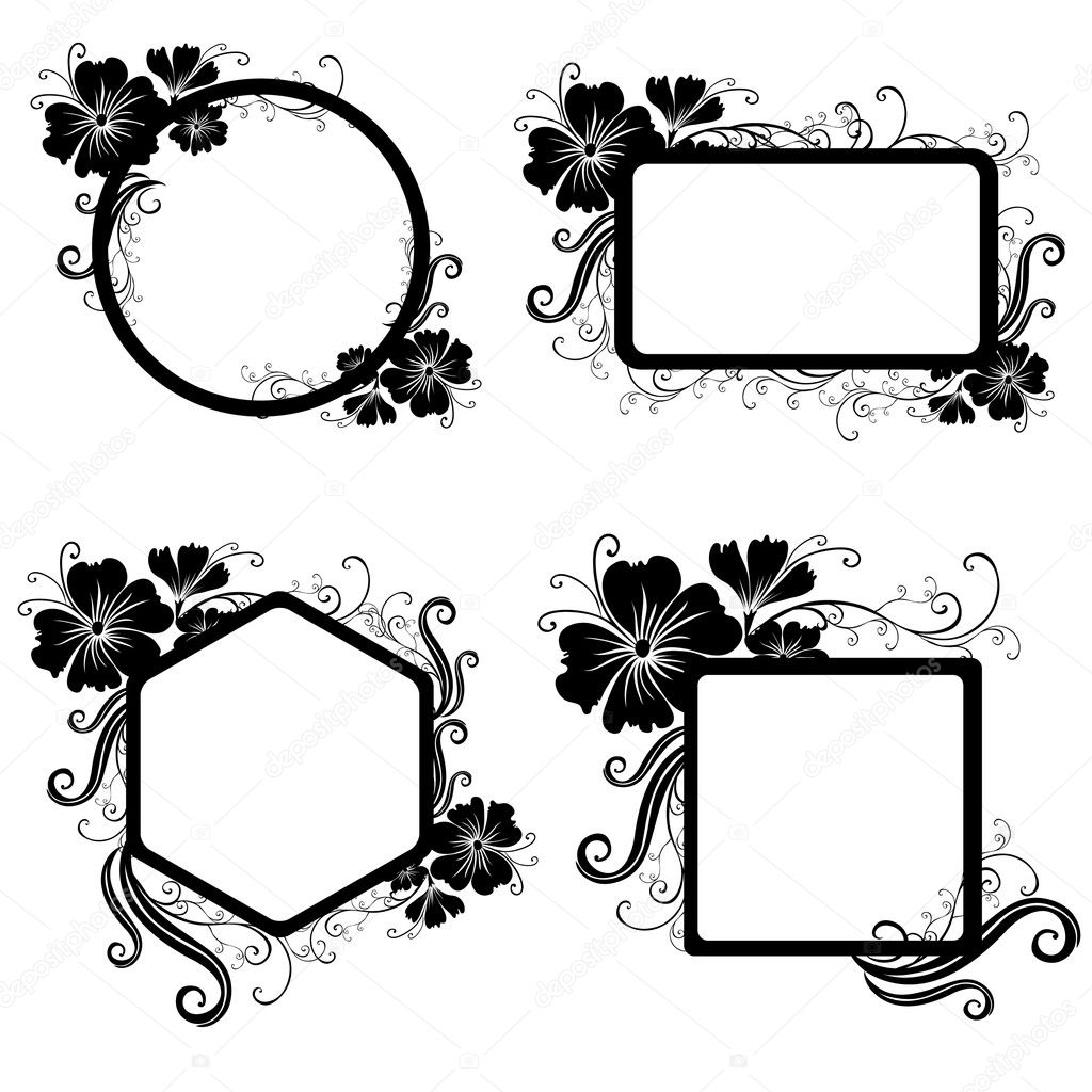 Vector Floral Vintage Frame ⬇ Vector Image By © Kynata Vector Stock 1629647