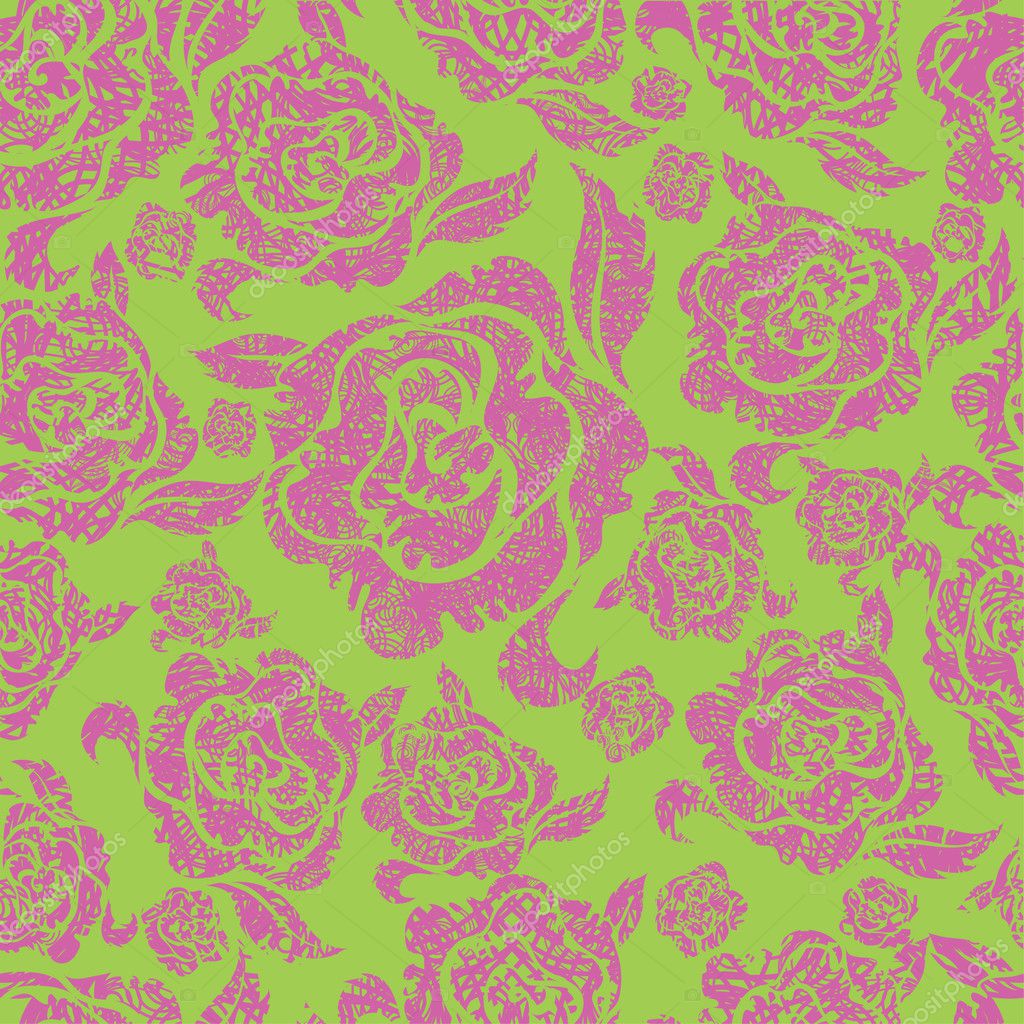 Seamless beige grunge rose pattern Stock Vector Image by ©kynata #1637578