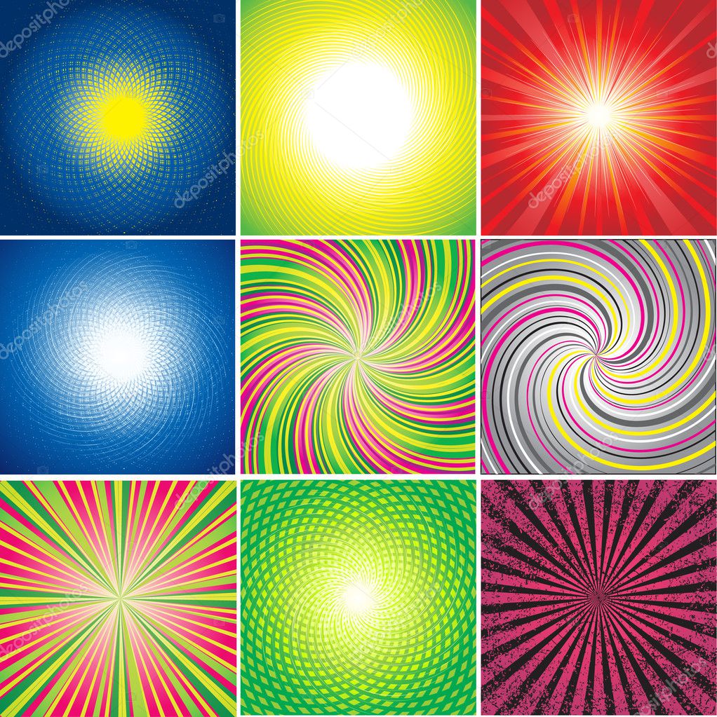 Vector set of shining backgrounds Stock Vector Image by ©kynata #1709714