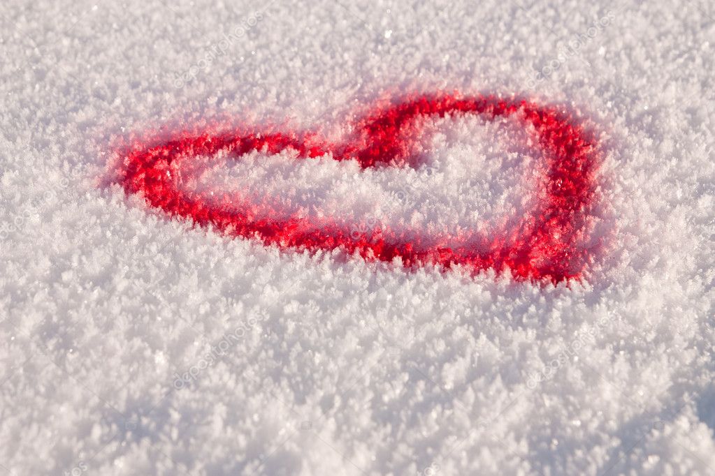 Snow heart — Stock Photo © ra_int #1829302