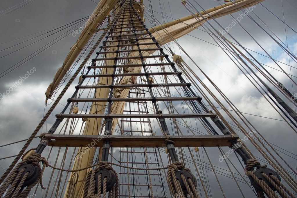 Mast of old sailing ship — Stock Photo © dimmushka #1707267