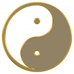 Yin Yang gold Stock Photo by ©Alexpi 1649177