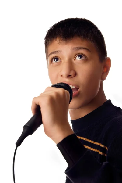 Little boy crooner performs a song — Stock Photo © jbryson #21359997