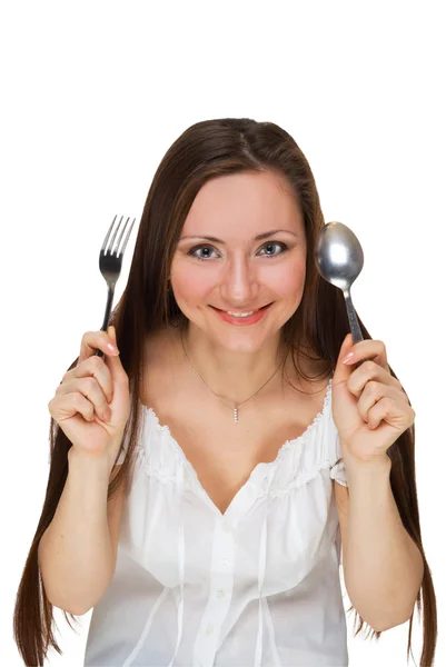 Woman with a knife and fork Stock Photo by ©photography33 14669133