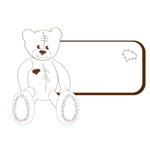 Teddy bear with frame — Stock Vector © Makc76 #4729517