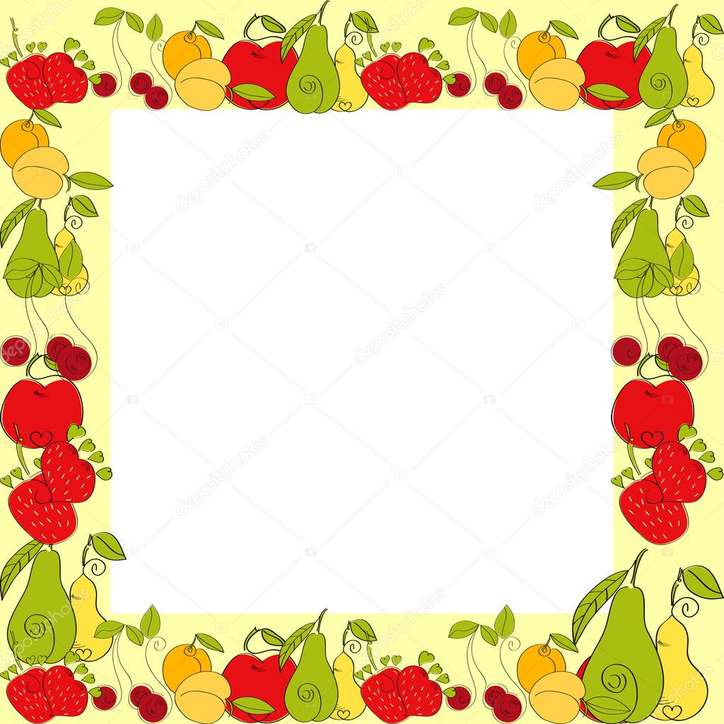Fruit border Stock Vector Image by ©Jershova #2155526