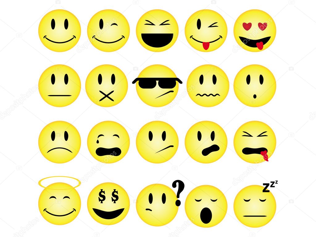 Smileys — Stockvektor © Nattalex #2518636