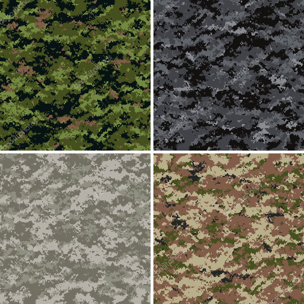 Digital camouflage patterns — Stock Vector © almagami #1637875