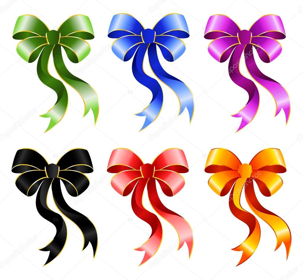 Varicoloured festive bow — Stock Vector © Forewer #1632903