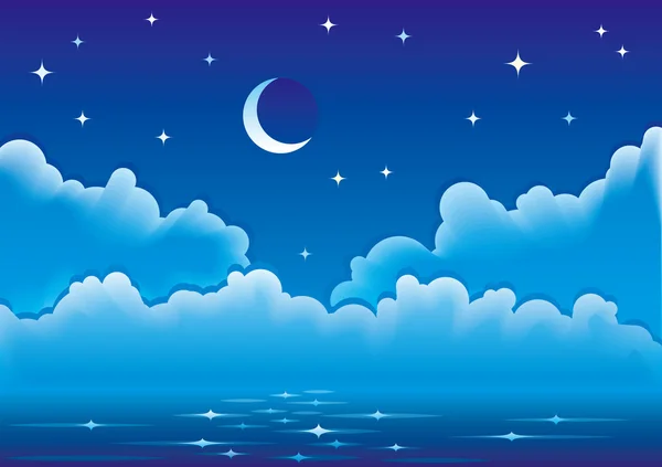 Night sea Vector Art Stock Images | Depositphotos