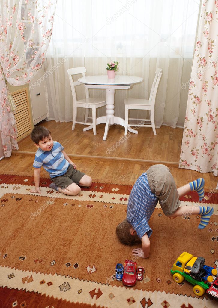 Children plays on a floor Stock Photo by ©_ella_ 1733938