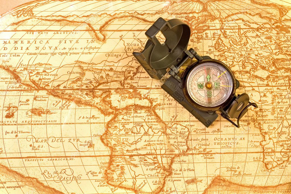 Compass on world map — Stock Photo © jeckas #1741263