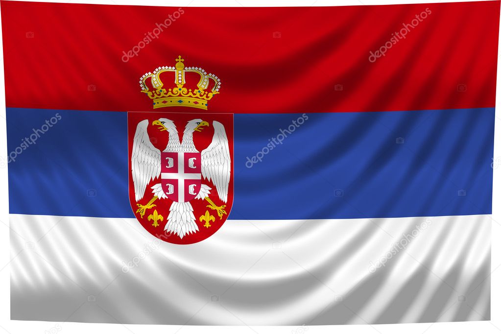 Nationalflagge Serbiens - Stockfotografie: lizenzfreie Fotos © pdesign ...