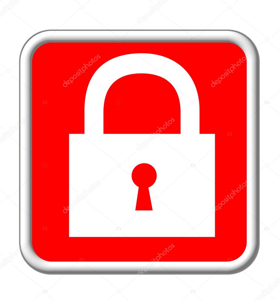 Red sign lock Stock Photo by ©pdesign 1765487