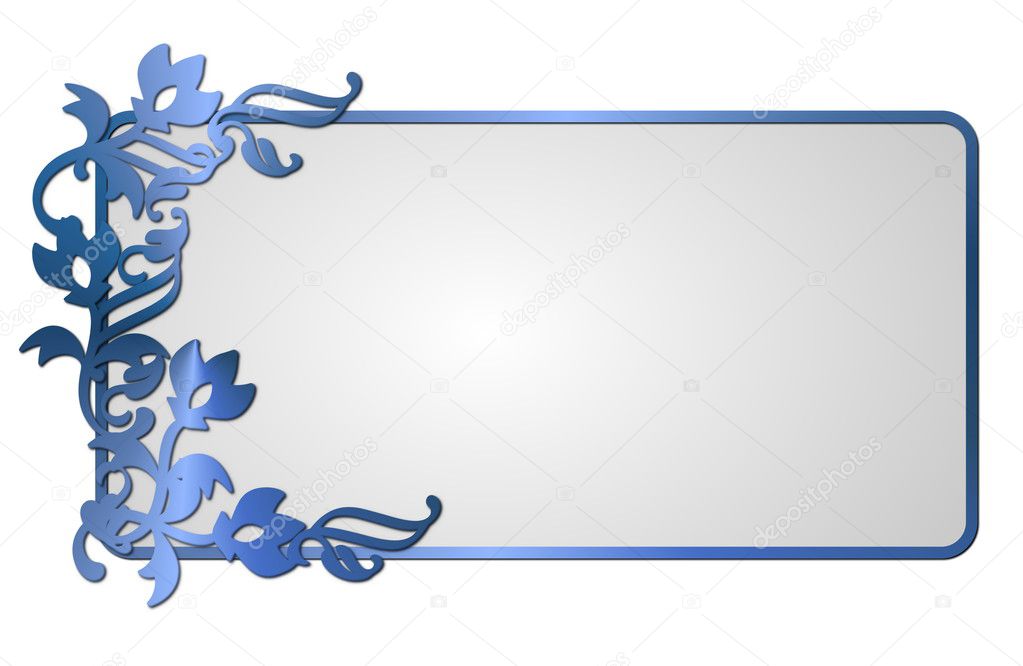 Stylish blue frame ⬇ Stock Photo, Image by © pdesign #1777800