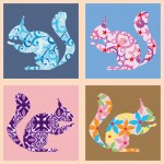 squirrels silhouette — Stock Vector © Dr.PAS #55579277