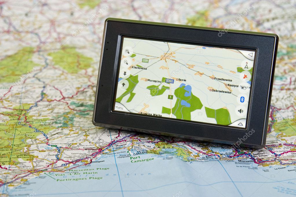 GPS And Map Stock Photo by ©REDPIXEL 1705931