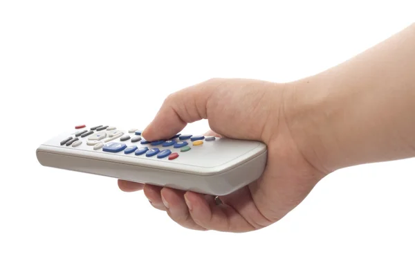 Silver remote control in hand Stock Photo by ©blotty 1135773