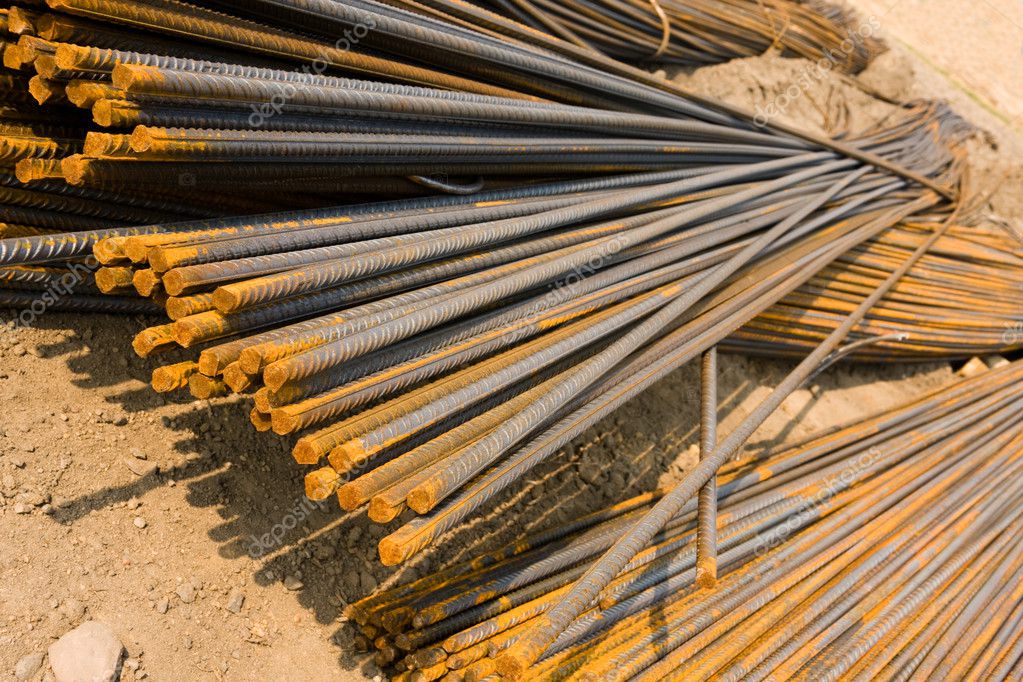 Rusty metal rods on ground — Stock Photo © olechowski #2362065