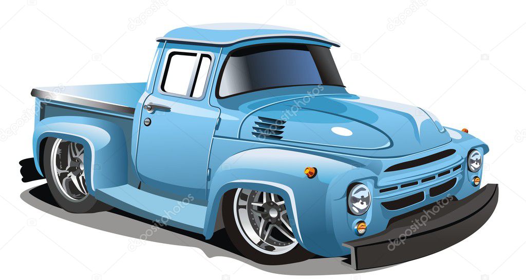Vector cartoon truck hotrod — Stock Vector © mechanik #2458034
