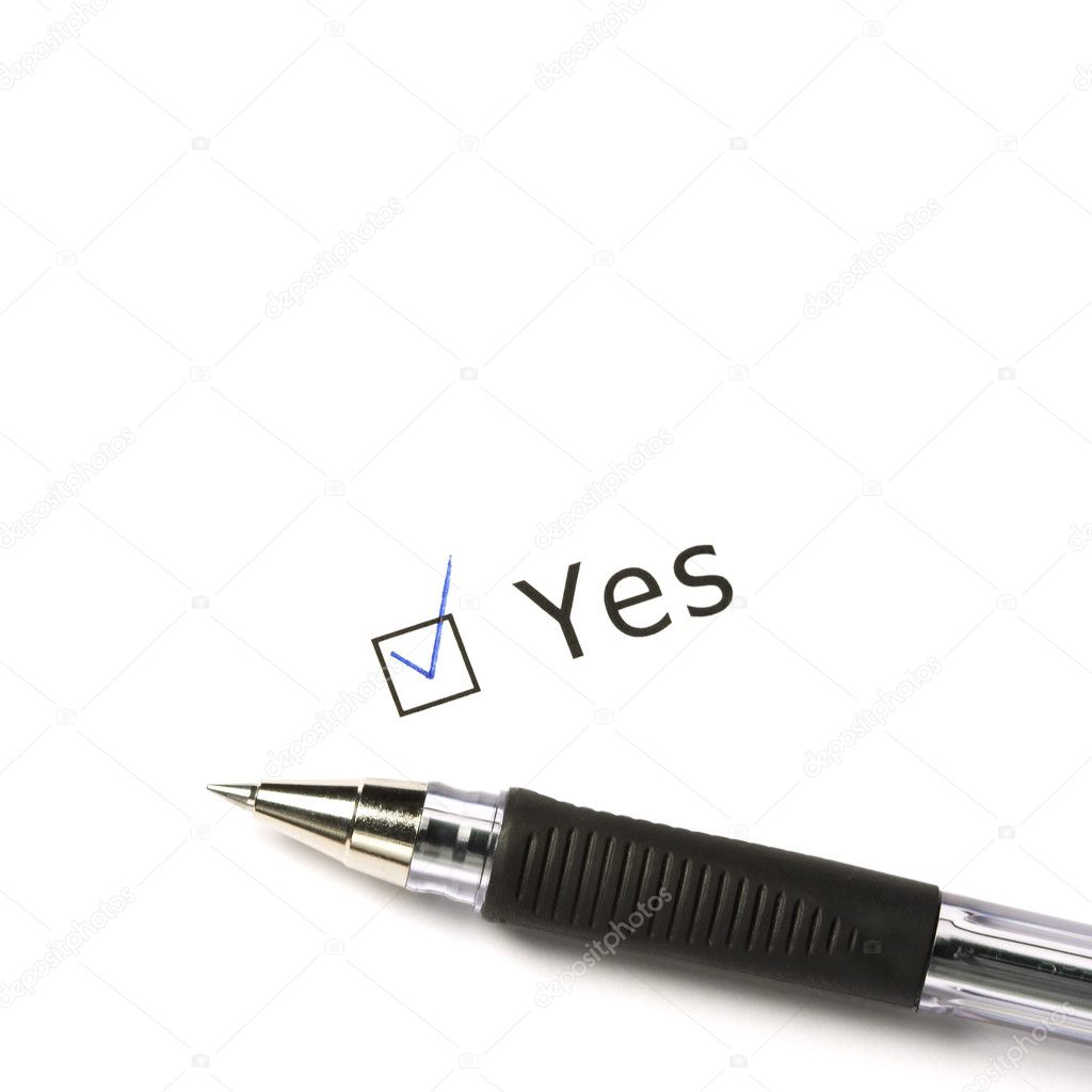 I said Yes! Pen on white background Stock Photo by ©fotosav 1710957